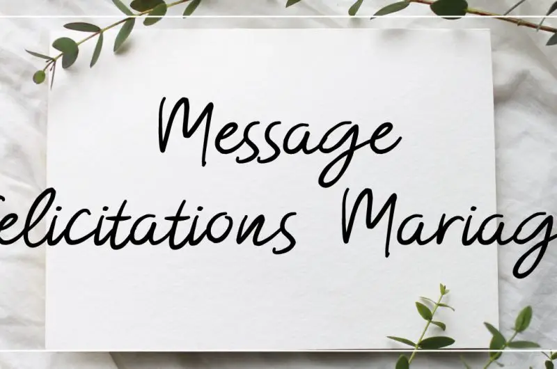 Voeux de Mariage Marié - Juste un Message