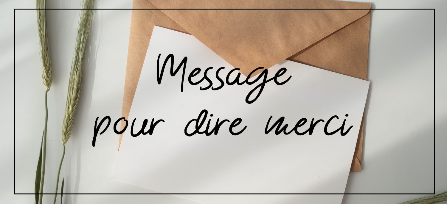 Message pour dire merci