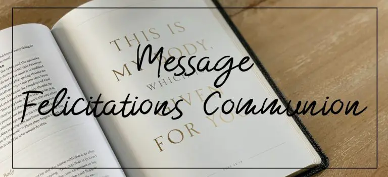 Messages communion : +50 idées touchantes et inspirantes- Juste un Message